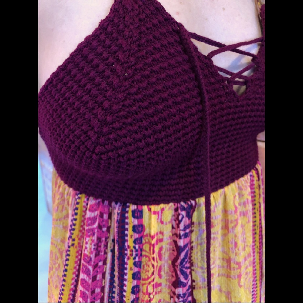 Crochet Bust Maxi Dress - Gem